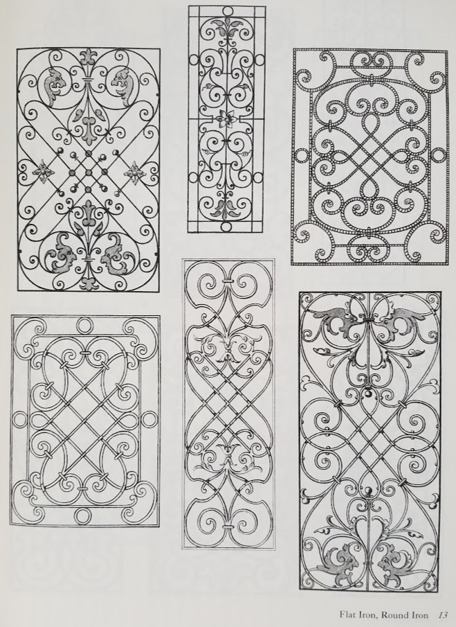 Traditional Ironwork Designs - 91 plates of German ironwork.