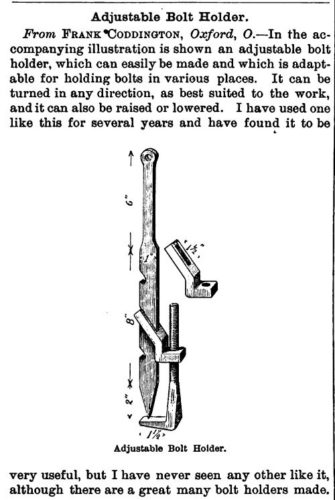 Blacksmithing Project: Adjustable Bolt Holder