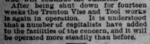History of Trenton Anvils, Dating, and Serial Number lookup.