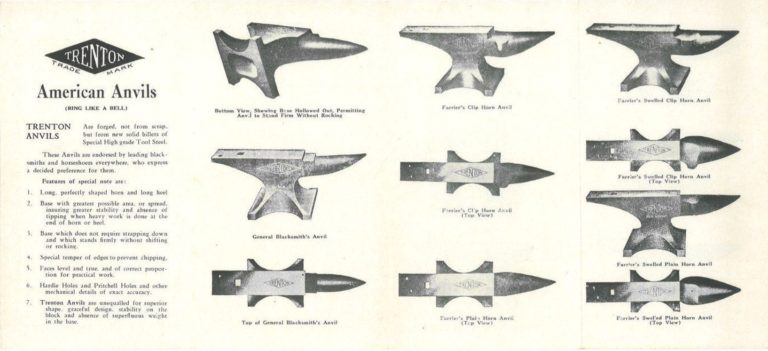 History of Trenton Anvils, Dating, and Serial Number lookup.