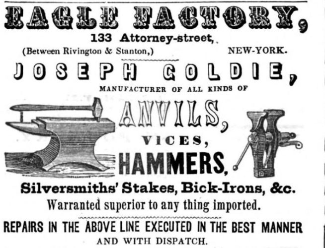History of Joseph Goldie Anvils